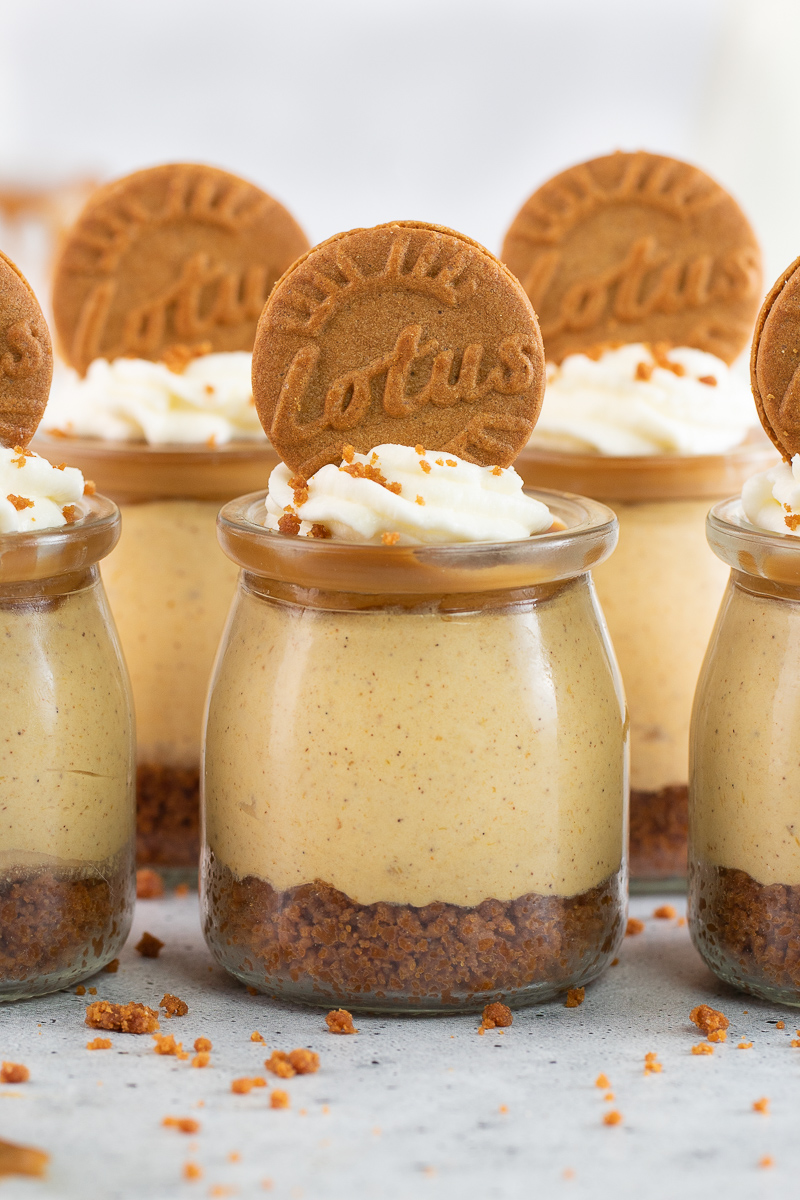 Pumpkin Biscoff Cheesecake Jars - Short Stack Kitchen