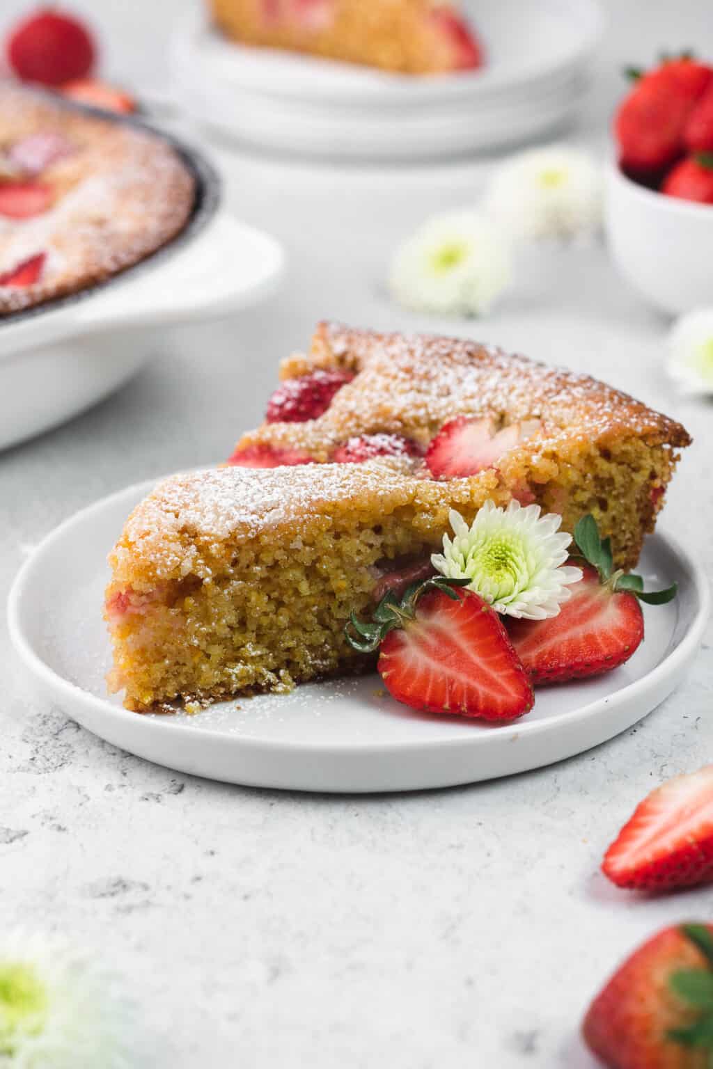 Brown Butter Strawberry Cornmeal Cake | Short Stack Kitchen