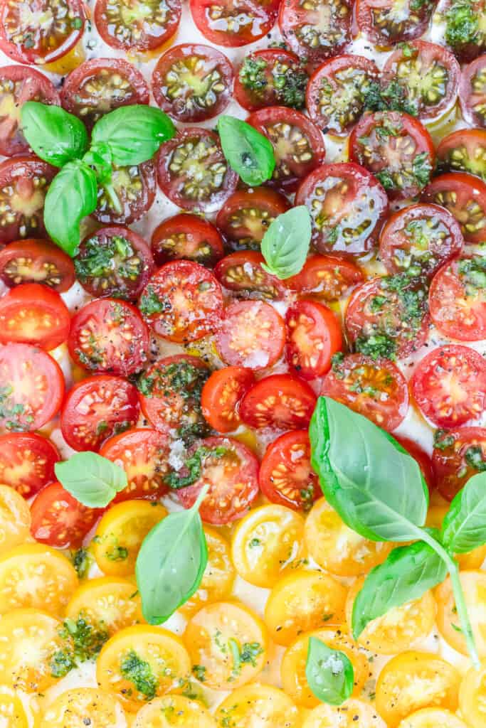 Tomato Basil Puff Pastry Tart | Short Stack Kitchen