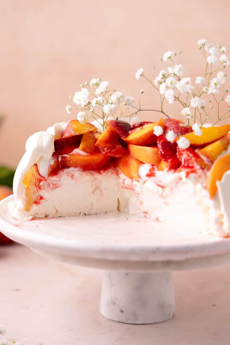 Peach Melba Pavlova | Short Stack Kitchen