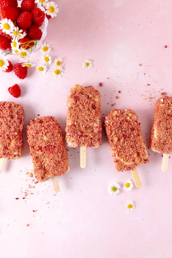 Raspberry Shortcake Ice Cream Bars | Short Stack Kitchen