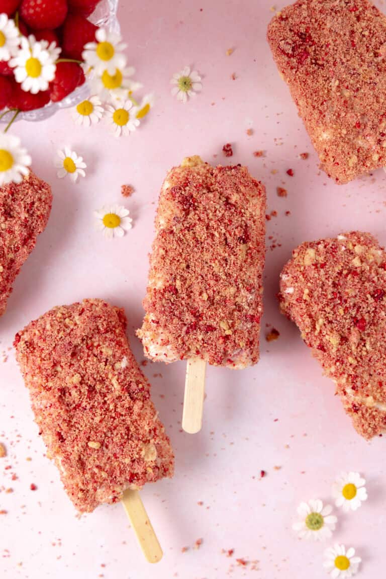 Raspberry Shortcake Ice Cream Bars | Short Stack Kitchen