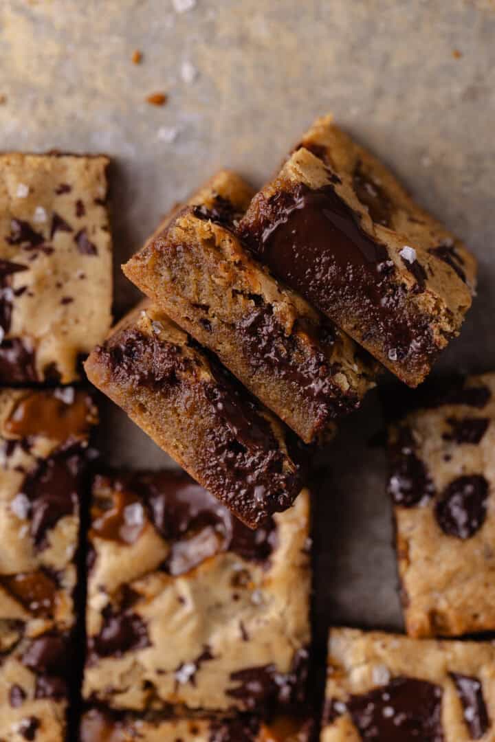 Salted Toffee Espresso Blondies | Short Stack Kitchen