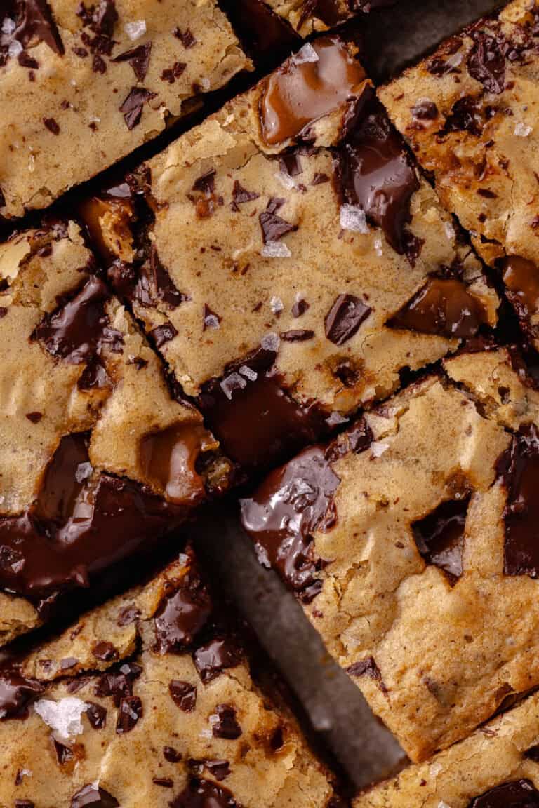 Salted Toffee Espresso Blondies | Short Stack Kitchen