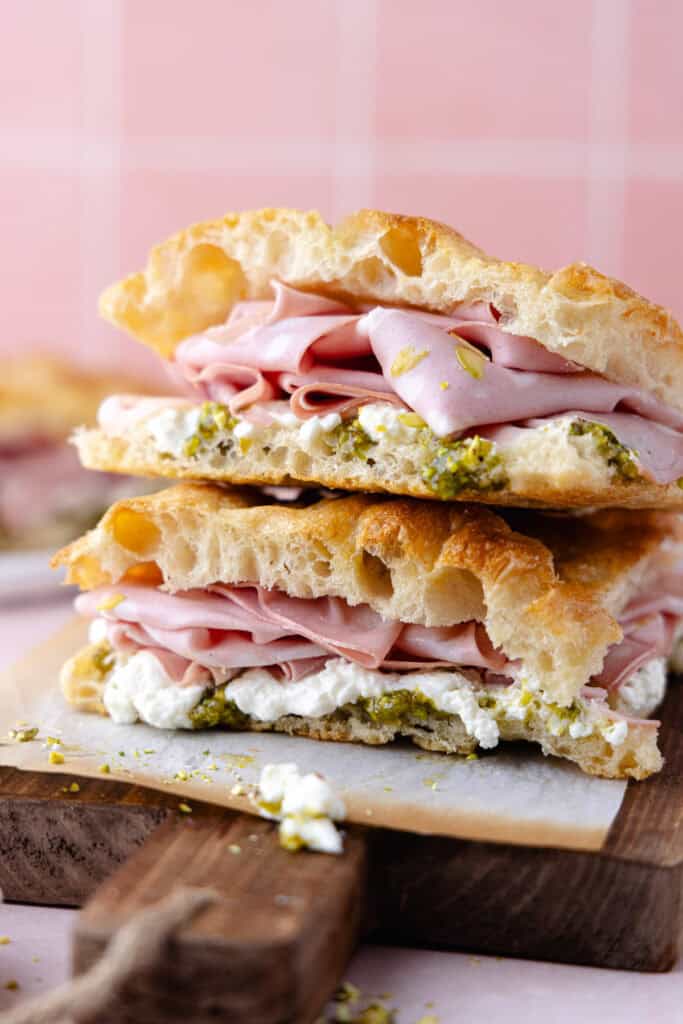 Mortadella Sandwich with Schiacciata | Short Stack Kitchen