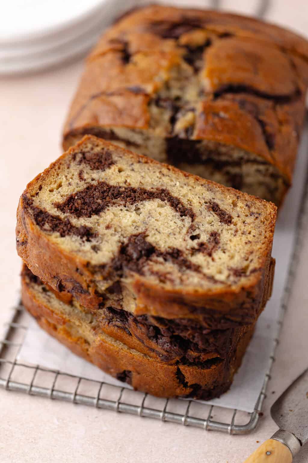 Chocolate Marbled Banana Bread