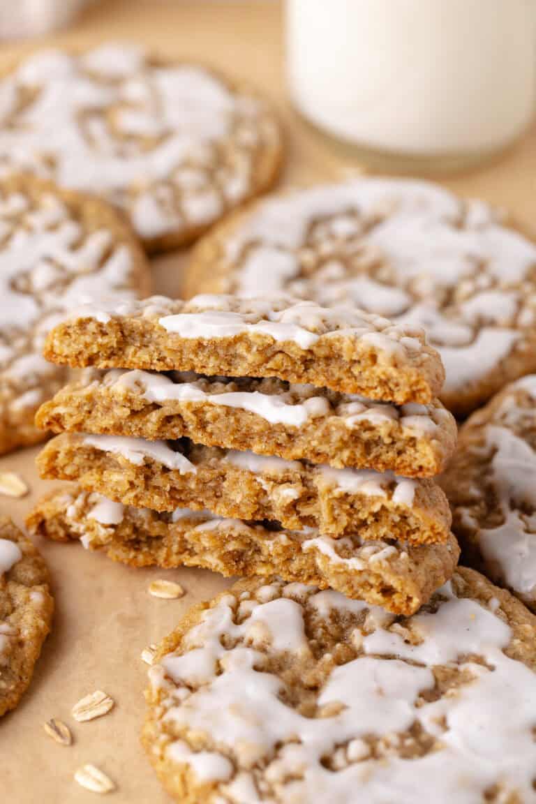 Soft and Chewy Iced Oatmeal Cookies | Short Stack Kitchen