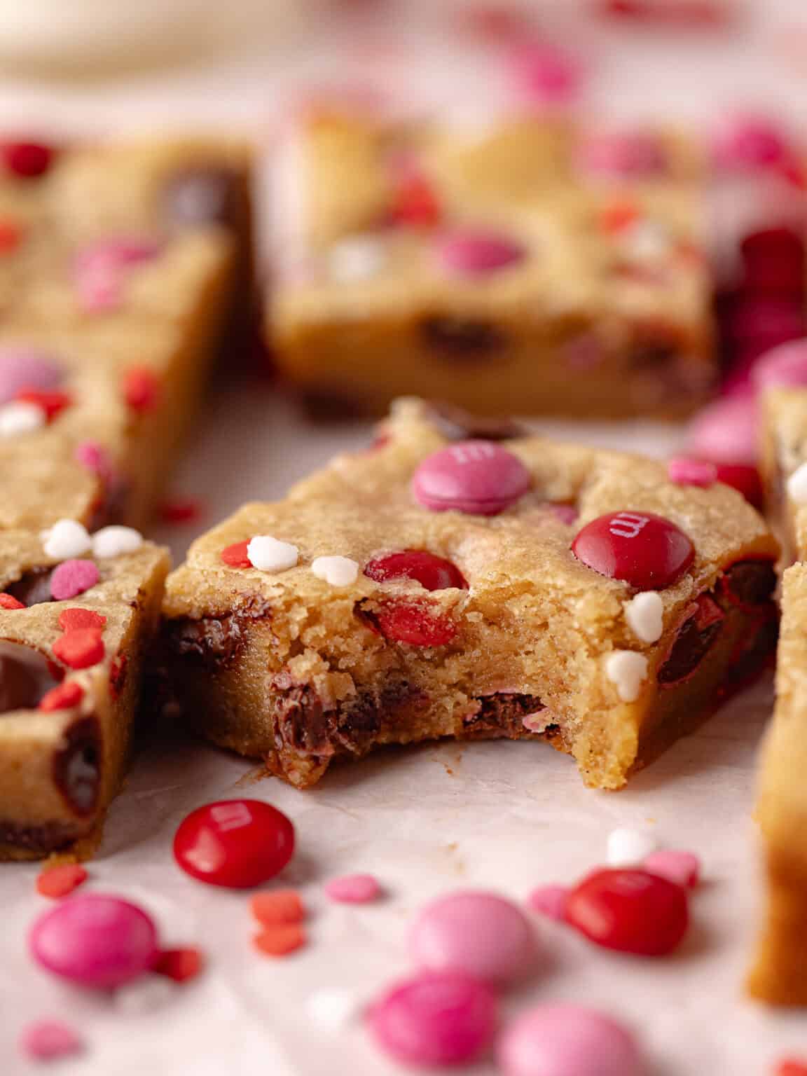 Valentine's Day Brown Butter Blondies | Short Stack Kitchen